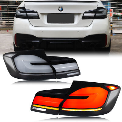 LED Tail Lights for BMW 5 Series F10 M5 2011-2016 Animation Grey Rear ...