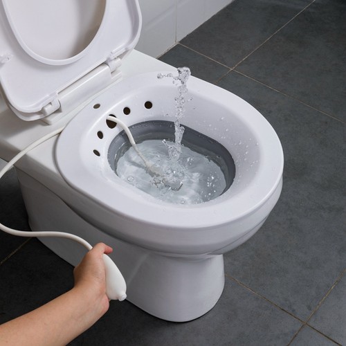 Portable Toilet Bidet Seat Plastic Tub Sitting Washing Elderly Disabled ...