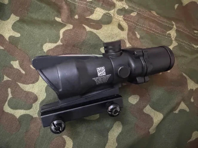 ACOG TA31 4x32 Illuminated Red Fibre Optic Sight Scope Shooting Airsoft ...