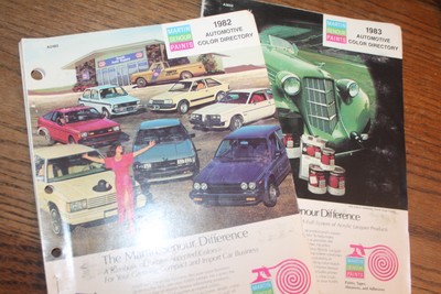 1982 & 1983 Martin Senour Paints Automotive Color Chips and Specs, 2 ...