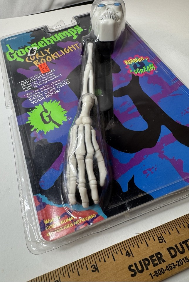 1996 Goosebumps Curly Booklight Skeleton “Reading Is A Scream” | eBay
