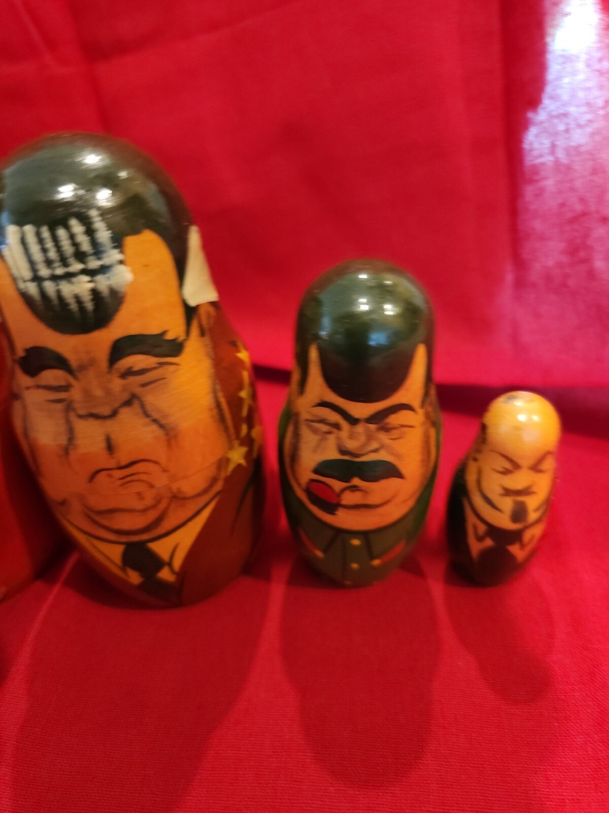 Vintage Matryoshka Soviet Politician Era 5 Nesting Dolls Brezhnev ...