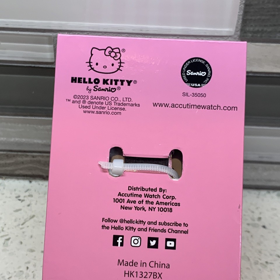 Hello Kitty Watch Pastel Pink Sparkle Band New In Box Jewelry | eBay