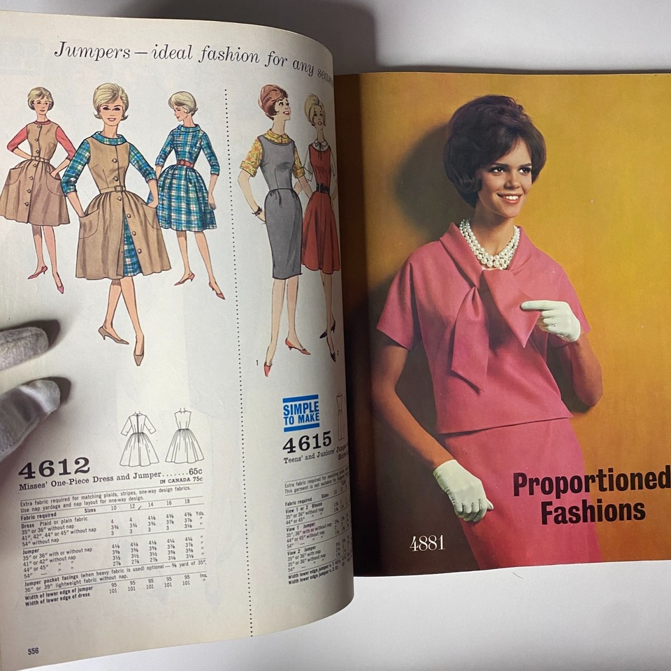 1963 July Simplicity Sew Giant Catalog Sewing Pattern Store Counter ...