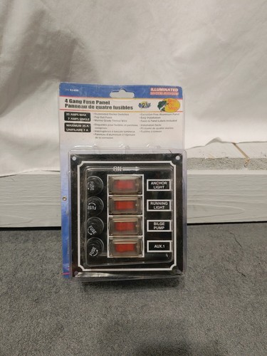 NEW Bass Pro 4 Gang 35 AMPS Max Illuminated Switch Panel Marine Boat | eBay