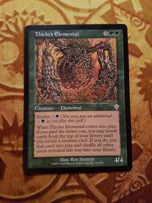 MTG - Invasion - Thicket Elemental (green, rare) | eBay Australia