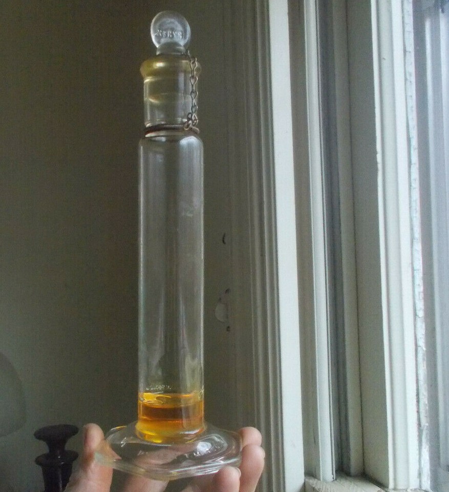 PYREX 29/42 UNIQUE SHAPE GLASS LAB BOTTLE WITH PYREX STOPPER 6 SIDED ...