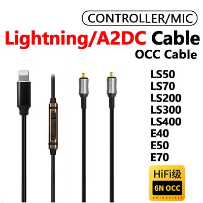 HiFi A2DC Earphone Cable for Audio Technica ATH-LS50 LS70 E40 E50 E70 ...
