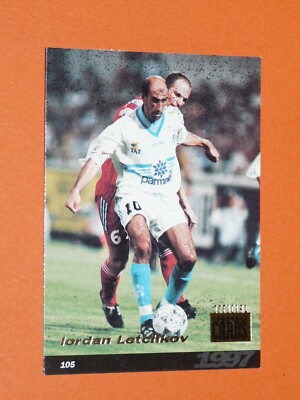 #105 IORDAN LETCHKOV OLYMPIQUE MARSEILLE OM PANINI FOOTBALL CARD 97 ...