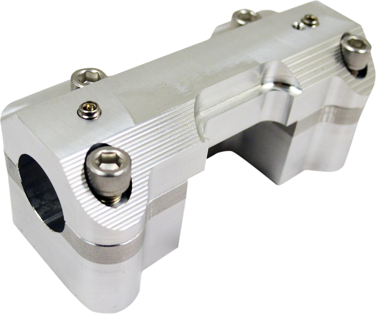 LA Choppers 1.25in Raw Aluminum Handlebar Riser Clamp Set Road Glide ...