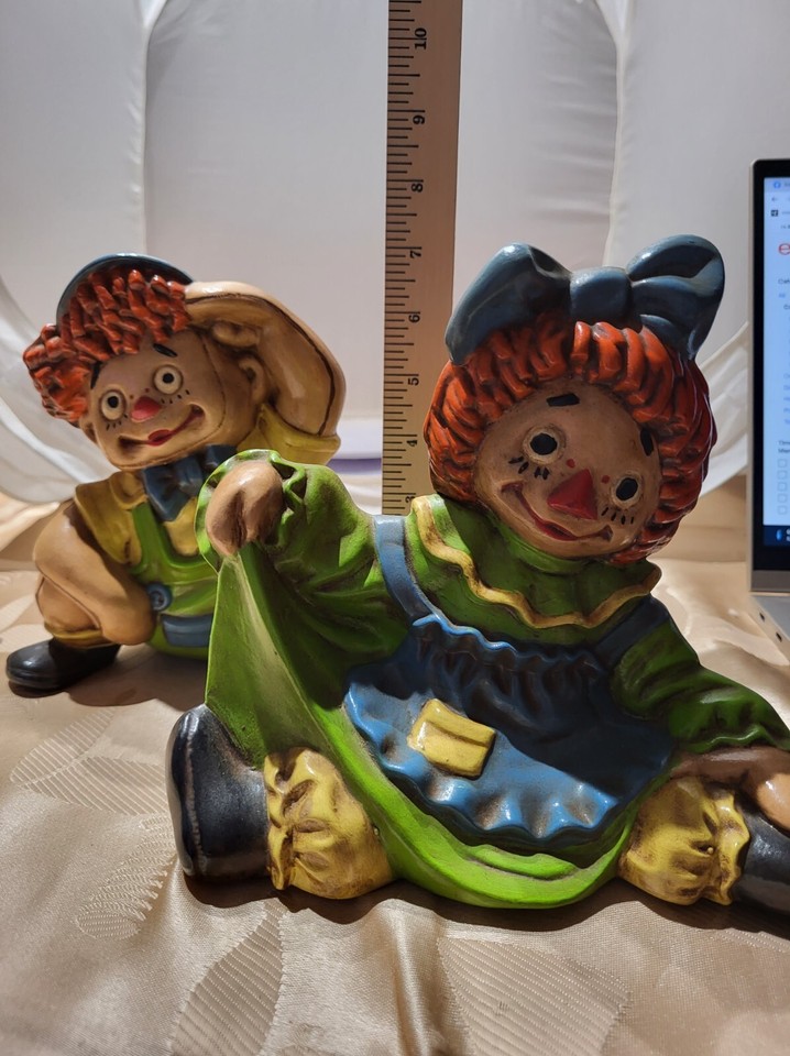 2 Vtg BYRON CERAMIC MOLD 1994 Boy & Girl Dancer Clown Figurines 7in ...