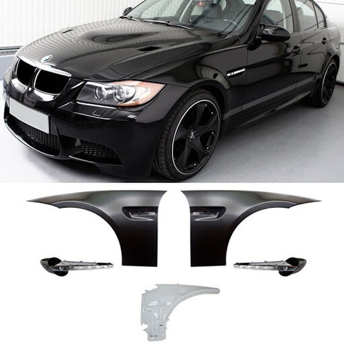 BMW 3 SERIES E90 E91 SALOON TOURING M3 STYLE LOOK FRONT WINGS FENDERS ...