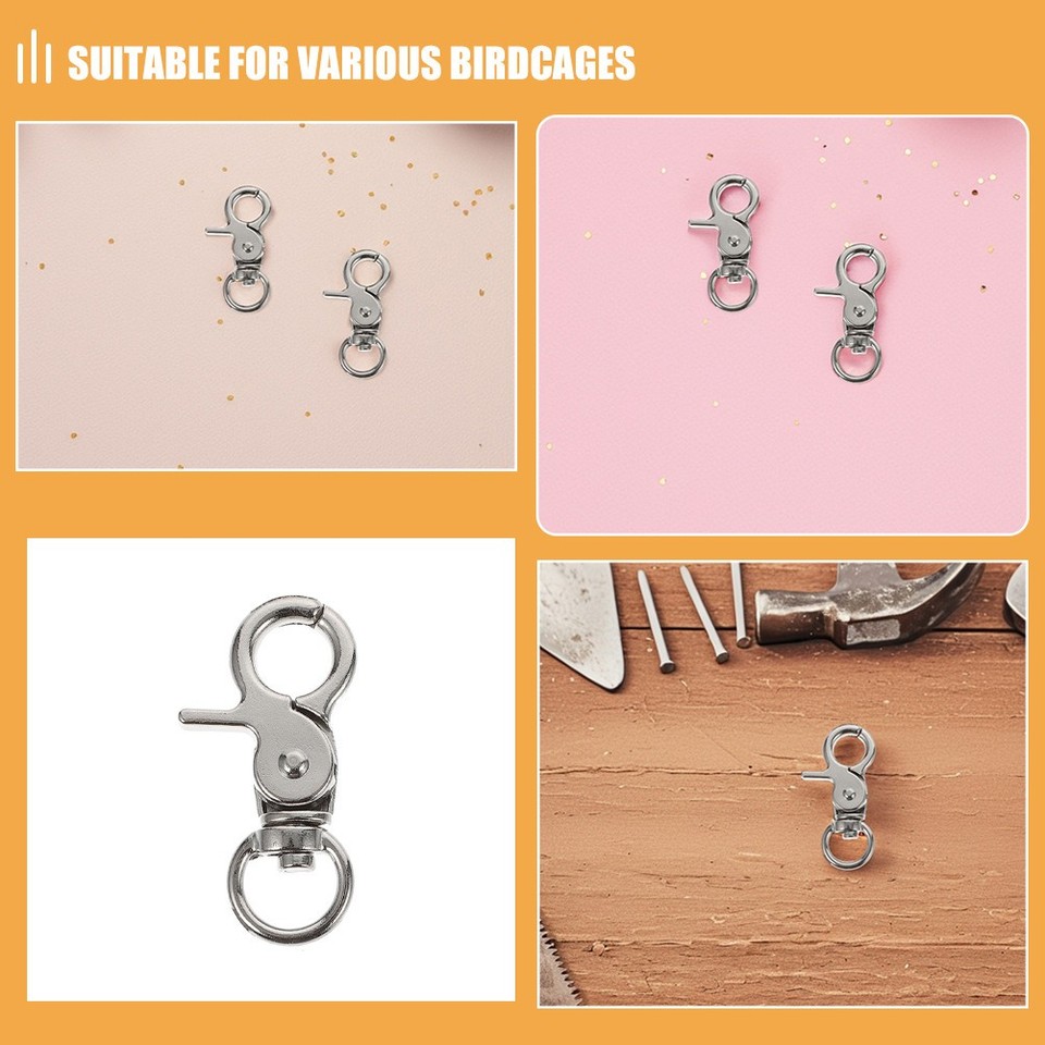 5 Pcs Heavy Duty Steel Cage Latch Hook Lock Spring Buckle for Bird ...