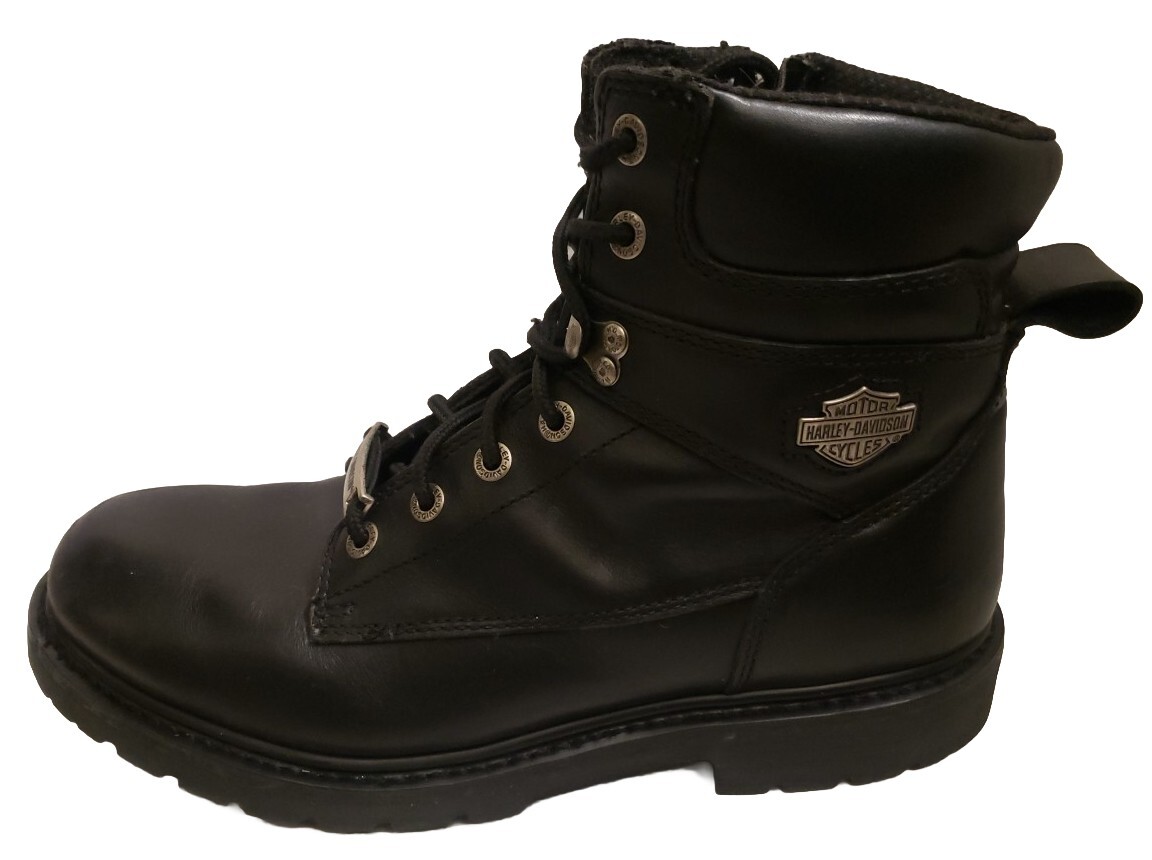 Harley-Davidson Men's Badlands Black Leather Riding … - Gem