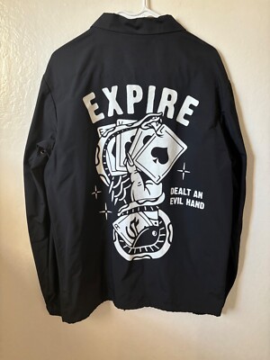 Expire Hardcore Punk Band concert Tour Large black windbreaker RARE | eBay