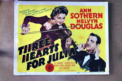 ORIGINAL LOBBY CARD - THREE HEARTS FOR JULIA - 1943 - Ann Southern ...