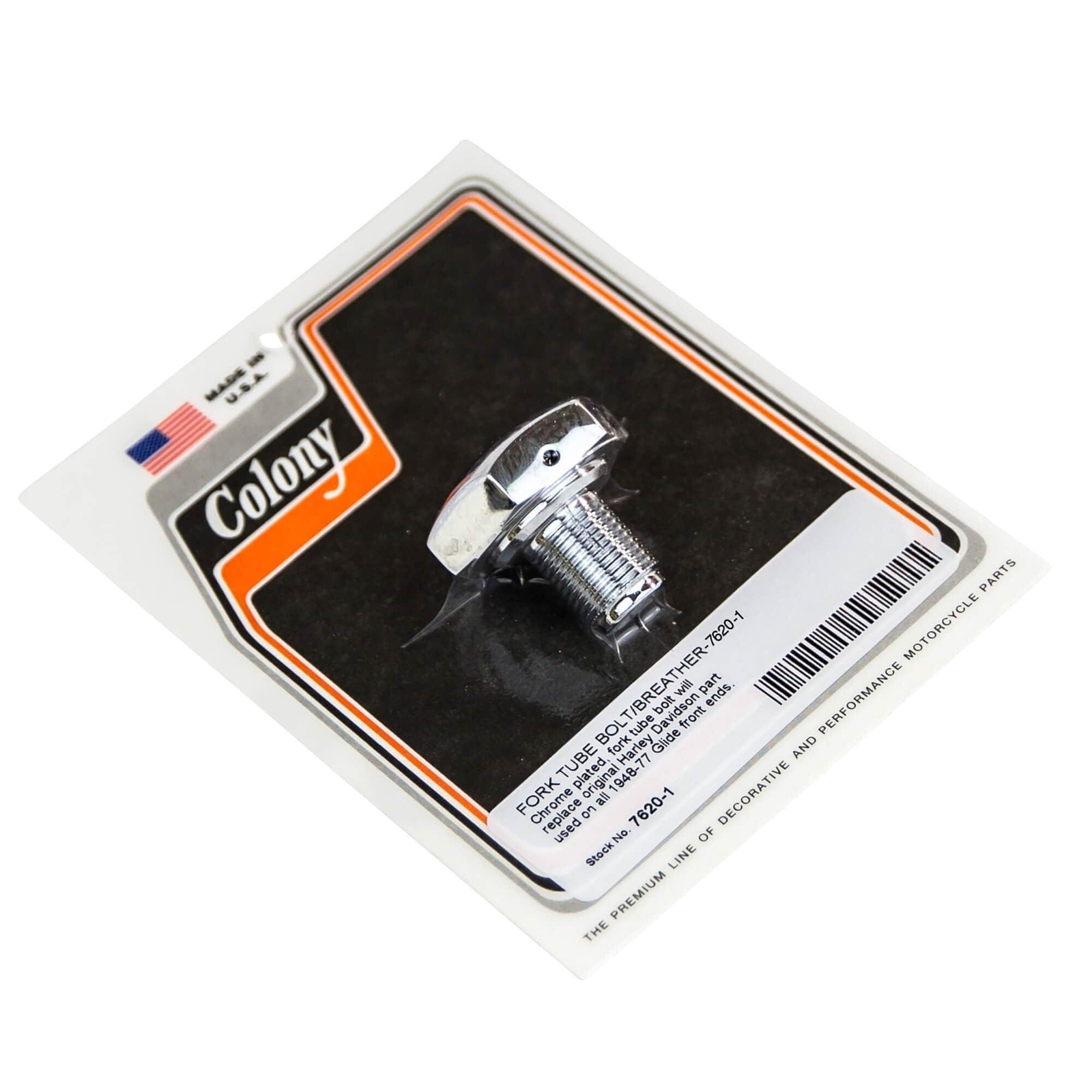 #7620-1 Fork Tube Cap/Bolt/Breather 1947-77 Harley Glide Front End ...