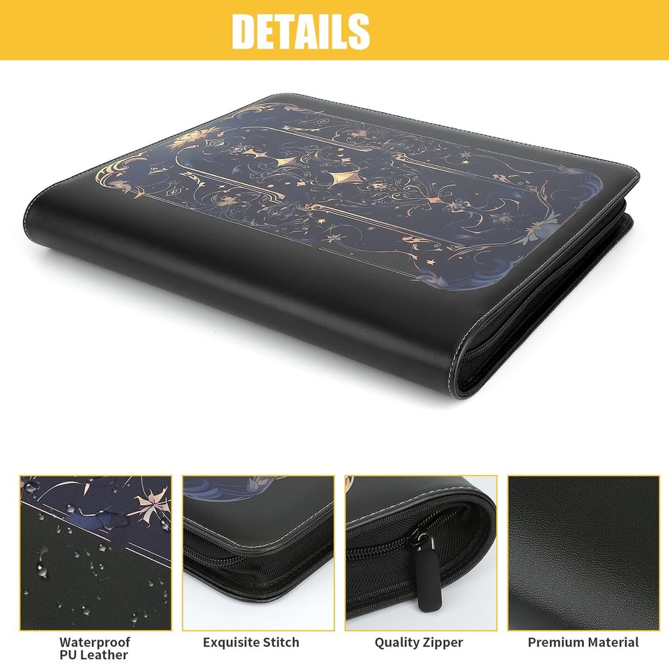 Toploader Binder 9 Pocket Pages Sleeves Holds 288 Toploaders for 3 x 4 ...