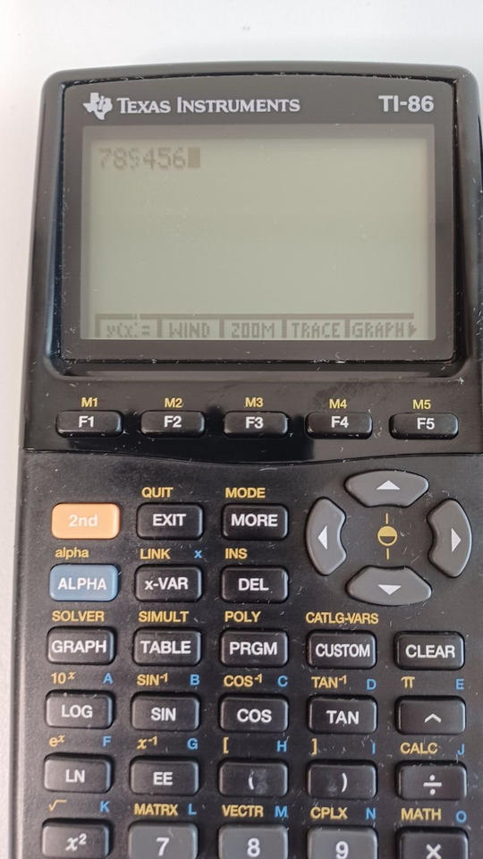 TEXAS INSTRUMENTS TI-86 Graphing Calculator with Cover ~ Preowned ...