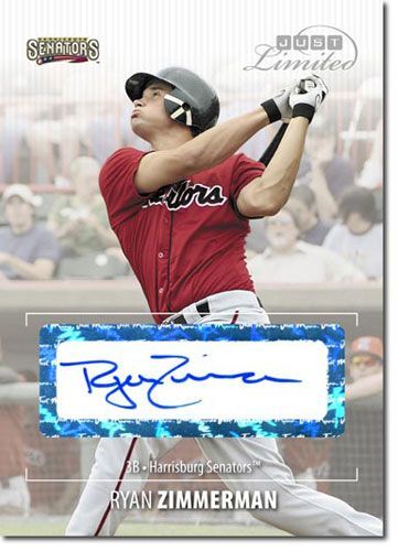 2006 RYAN ZIMMERMAN Autograph Rookie WHITE Auto RC #/10 | eBay