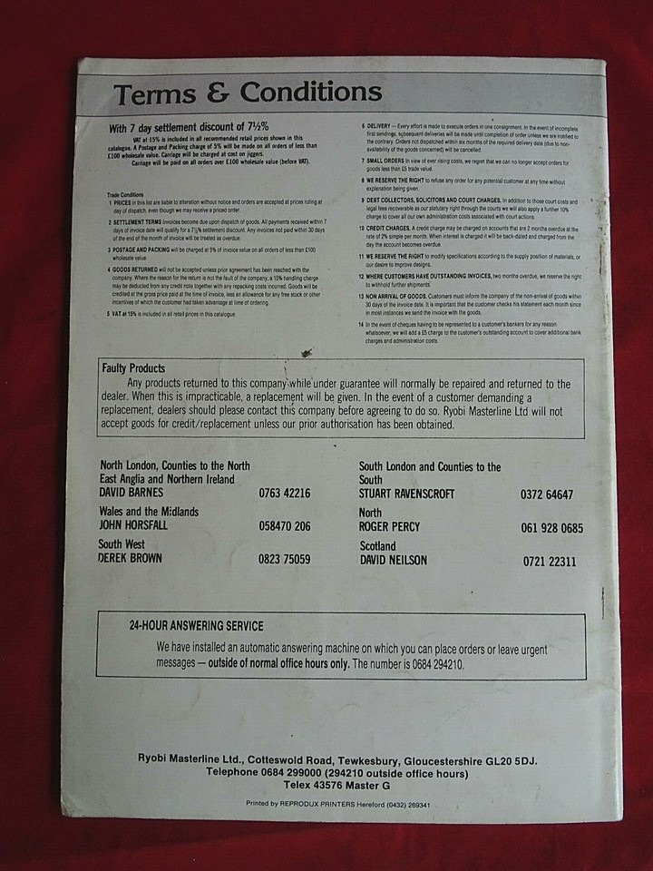 A SCARCE RYOBI MASTERLINE WHOLESALE FISHING CATALOGUE FROM 1987 | eBay