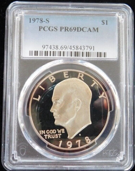 1978 S eisenhower Proof Dollar Coin PF69 deep cameo ngc graded | eBay