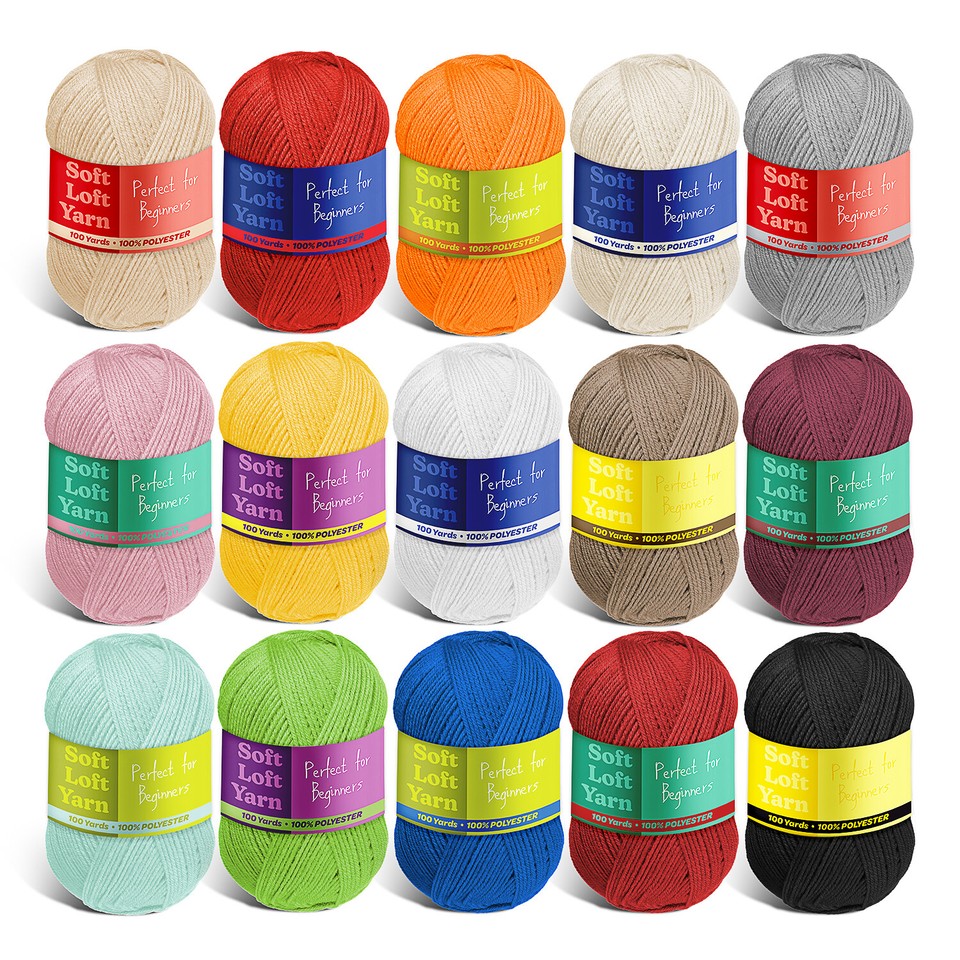 Crocheting Kit for Beginners, Crochet Starter Kit with Soft Crochet ...