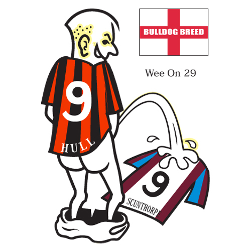 Car Sticker Football Wee/Pee on Your Rival Teams Shirt All UK teams ...