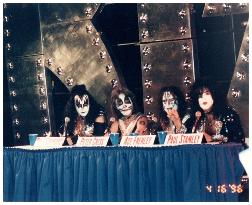 April 16, 1996 Kiss Band Press Conference Photograph Paul Stanley Peter ...