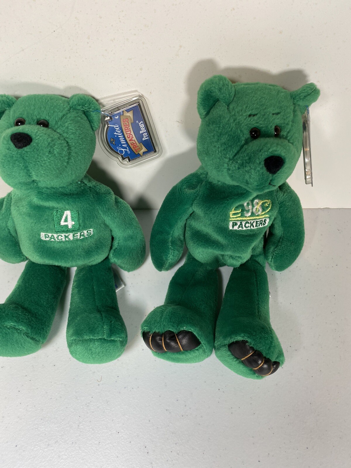 Limted Treasures pro bear Bret Favre With Tags Packers Plush | eBay