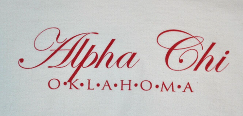 t-shirt small alpha chi sorority university of oklahoma 18 inches pit 2 ...