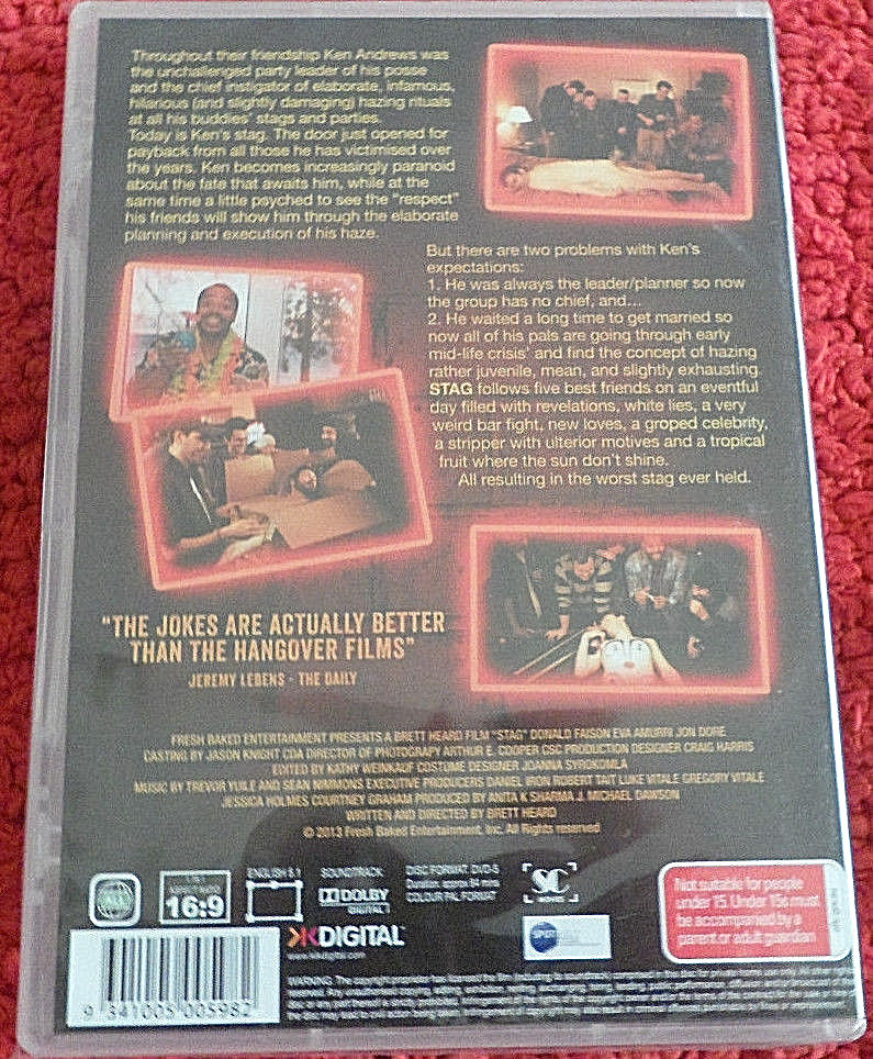 DVD. Stag / Donald Faison, Eva Amurri Martino, Jon Dore / (MA)15+ / Reg ...