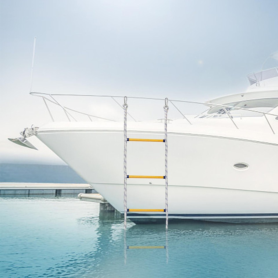 Portable Boat Ladder Nylon Rope Boat Ladder Portable Foldable Climbing ...