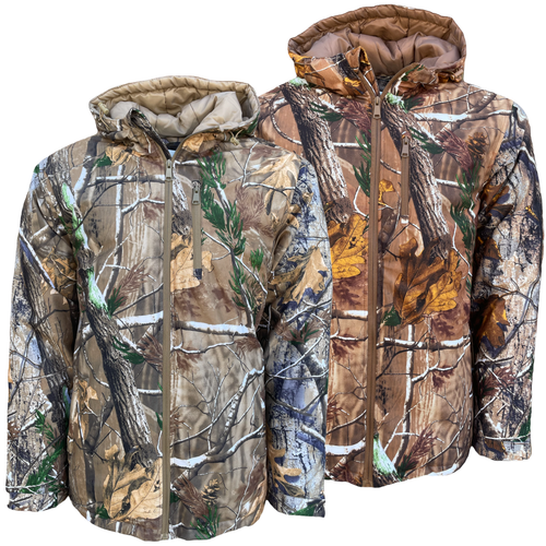 Mens Camouflage Padded Jacket Hunting Hiking Fishing Hooded Outdoor ...