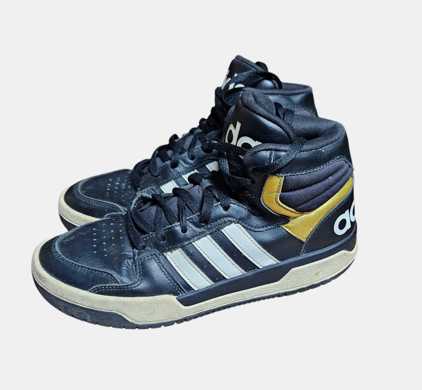 Adidas Entrap Mid Sneakers Leather Basketball Shoes B… - Gem