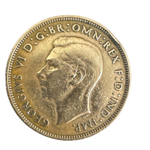 1945 Georgivs VI D G BR OMN REX F D IND IMP One Penny Great Britain ...