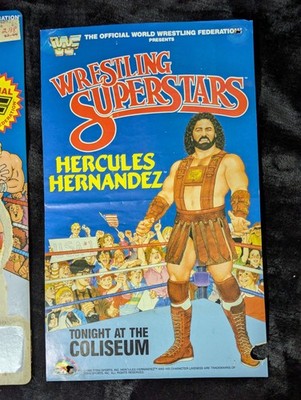 WWF LJN Hercules Poster & Back Card - WWE Titan Sports Vintage Hasbro ...