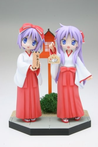 Lucky Star Kagami Hiiragi & Tsukasa Hatsum de Set Non-Scale PVC Painted ...