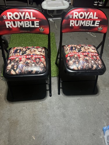 WWE Royal Rumble Commemorative Pipe Chairs 2020 Houston | eBay