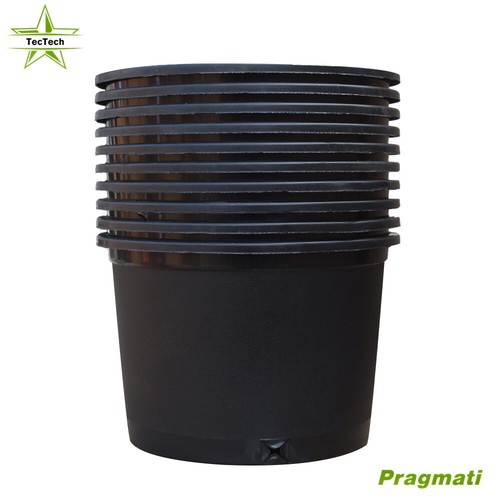 5 Gallon Black Premium Flower Pot Plant Injection Molded Nursery Pots ...