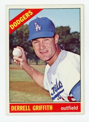 DERRELL GRIFFITH 1966 TOPPS #573 EXMT+ BEAUTY HI# LOS ANGELES DODGERS 1 ...