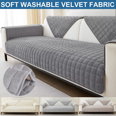 Quilted Sofa Mat Couch Cushion Cover Pets Slipcover Furniture Protector ...