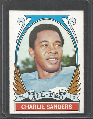 1972 TOPPS FOOTBALL (NM) HIGH # 264 CHARLIE SANDERS AP - DETROIT LIONS ...