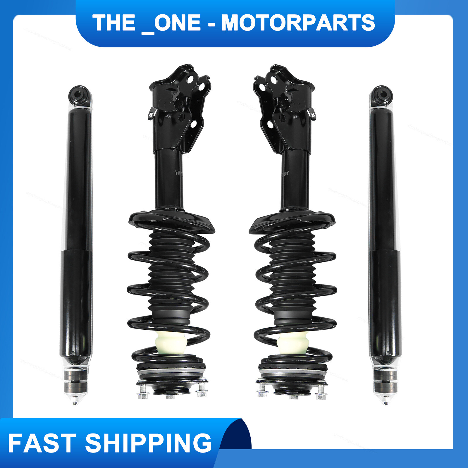 Front Rear Shock Struts 4PCS Fit for 2006-2011 Honda Civic Sedan Black ...