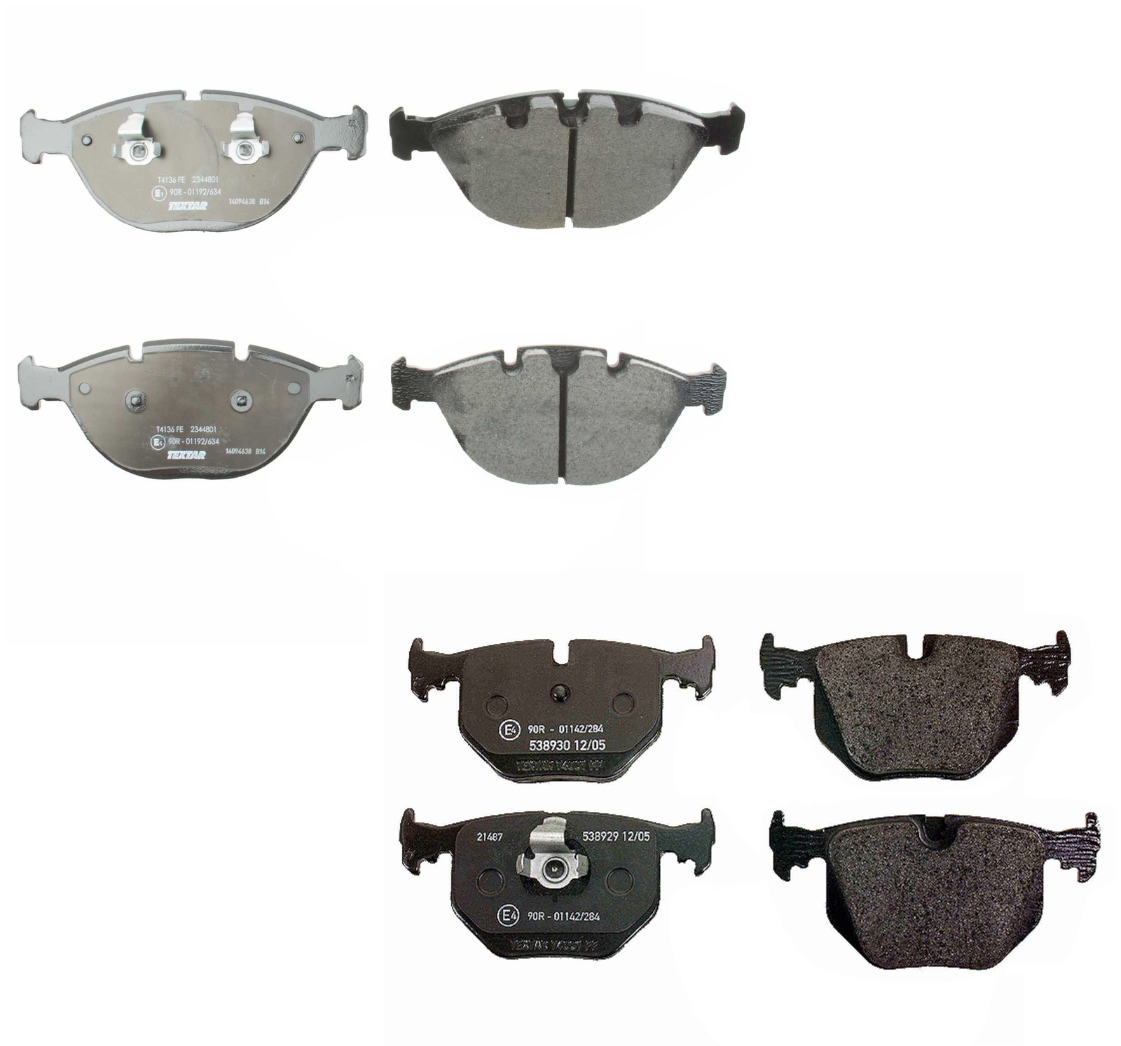 Textar Front & Rear Pad Set Brake Pads Kit For BMW E53 X5 4.6is 4.8is ...