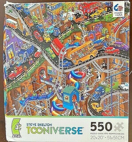 Moving Parts New Ceaco Steve Skelton Tooniverse 550 pc puzzle 20x20 ...