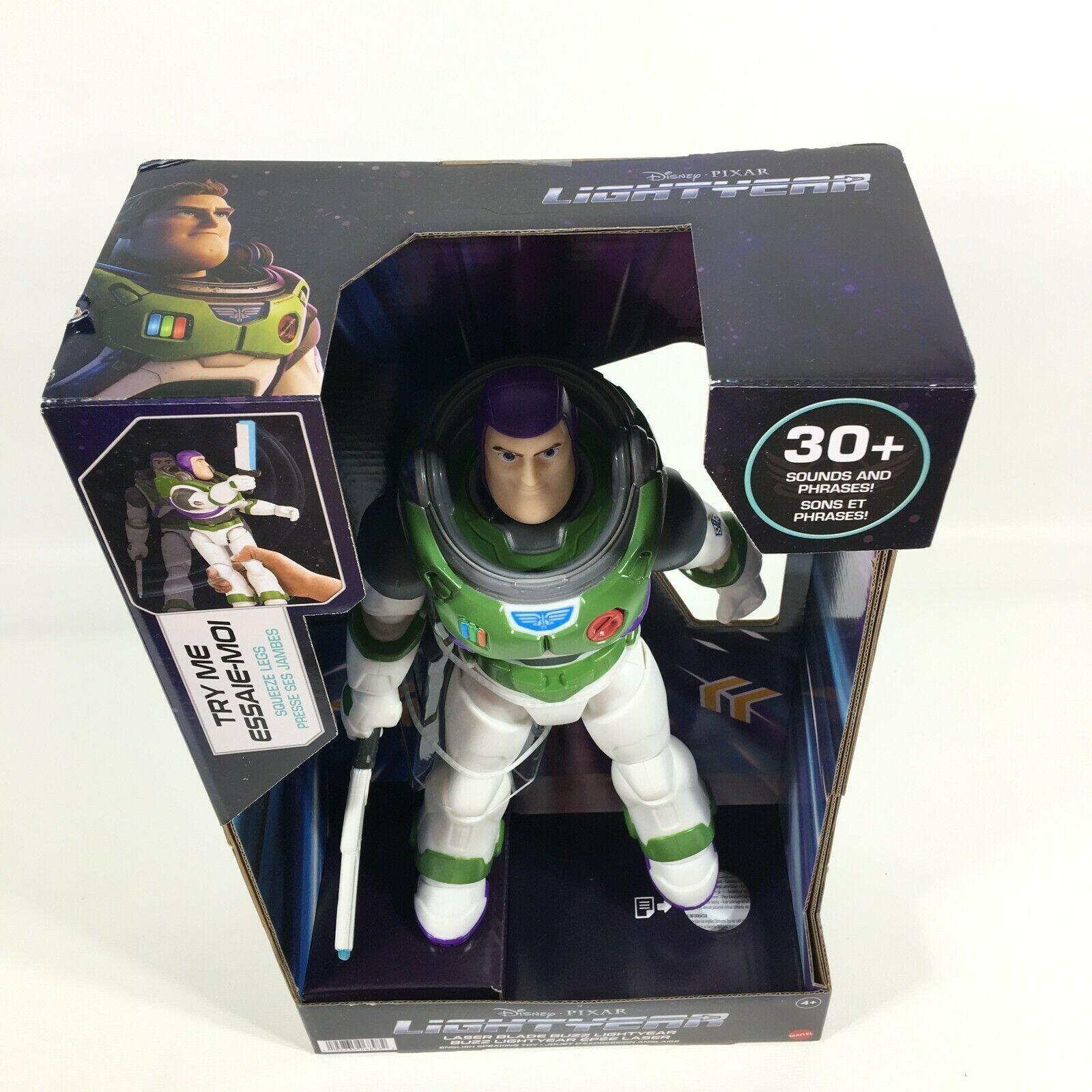 Disney Pixar Lightyear Laser Blade Buzz 12" Interactive Figure Sounds ...