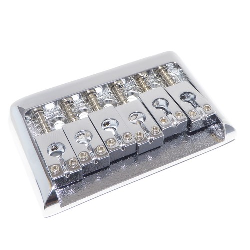 Six string strat guitar bridge in chrome, Modern enclosed 10.5 string ...