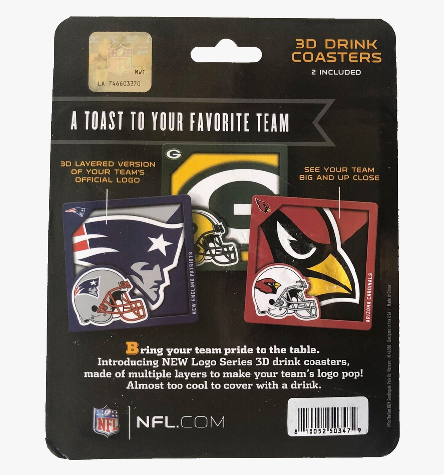 Minnesota Vikings Drink Coasters 3D Team Logo NFL Licensed Football Set ...