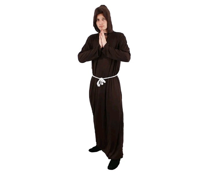 MONK HABIT FRIAR TUCK FANCY DRESS MEDIEVAL SAINTS ROBE RELIGIOUS SAINT ...